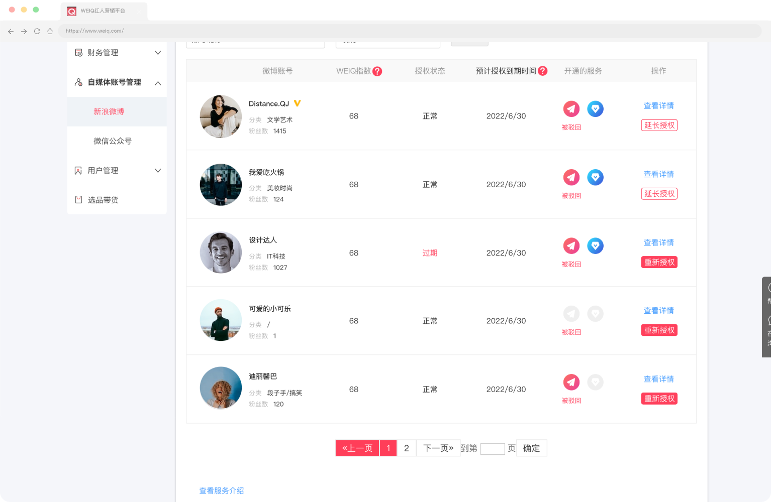 WEIQ红人营销平台|精准化一站式营销投放